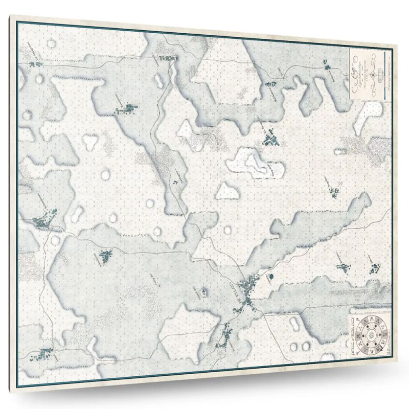 Battles of Napoleon Volume I: Eylau 1807 Mounted Map